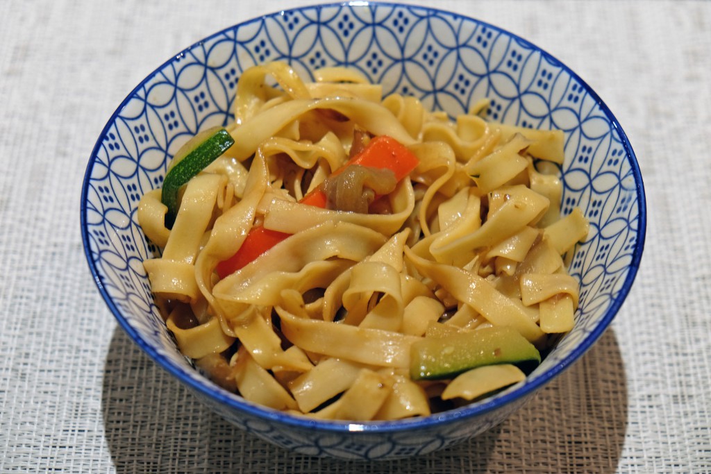 Pasta con verduras y salsa de ostras y soja » Cooking time